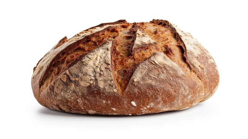 Whole Round Loaf of Fresh Baked Rye Wheat Bread Generative AI Stock ...