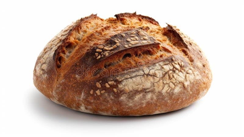 Whole Round Loaf of Fresh Baked Rye Wheat Bread Generative AI Stock ...