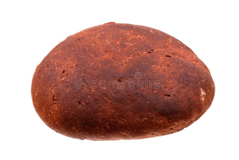 Whole Round Rye Bread on White Stock Image - Image of natural, bakery ...