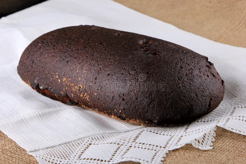 Whole Rye Bread Loaf on the Table Stock Image - Image of dark, healthy ...
