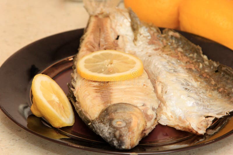 Whole on Salt Cooked Fish with Skin Removed on One Side .Whole Fish ...