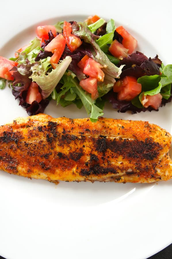 Whole Seasoned Fillet Of White Fish Stock Image - Image of cooked ...