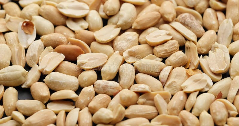 Whole Shelled Peanut Nuts Kernels Close-up on Sliding Platform Stock ...