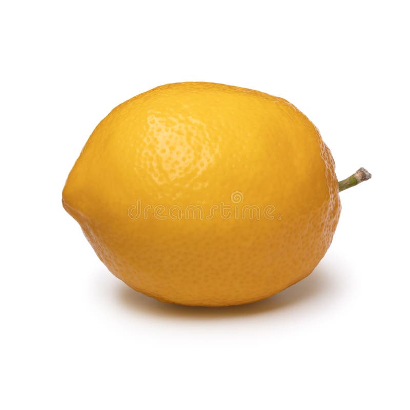 Whole Single Fresh Meyer Lemon Close Up on White Background Stock Image ...