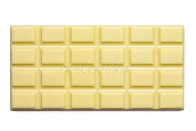 Whole Slab of White Chocolate Isolated on White from Above. Stock ...