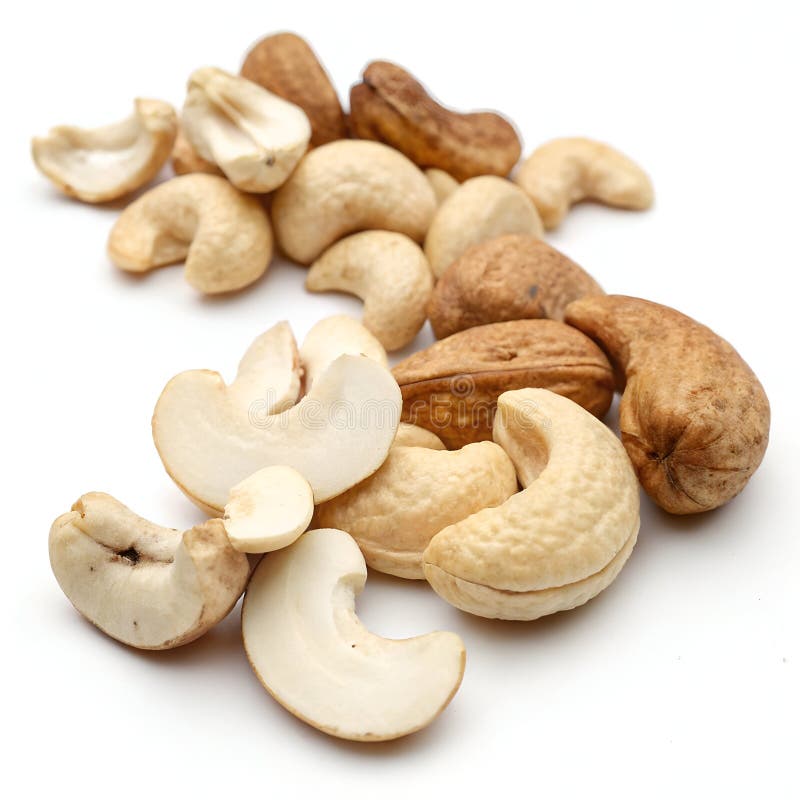 Whole and Sliced Cashew Nut Stock Illustration - Illustration of eating ...
