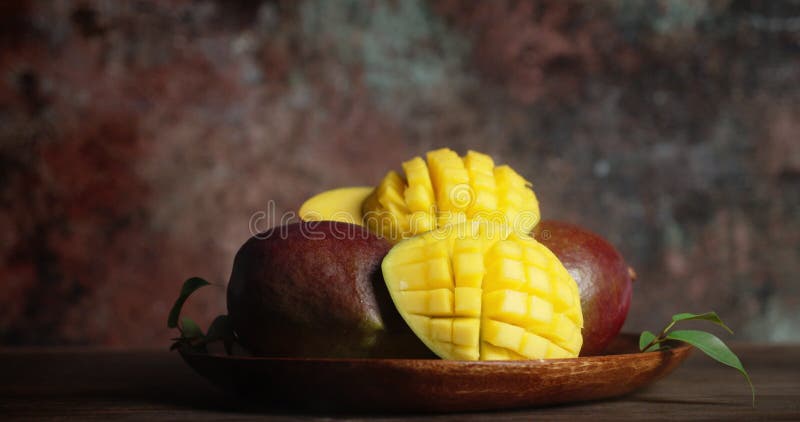 Sliced Mango Isolated on White Stock Video - Video of sliced, chunks ...
