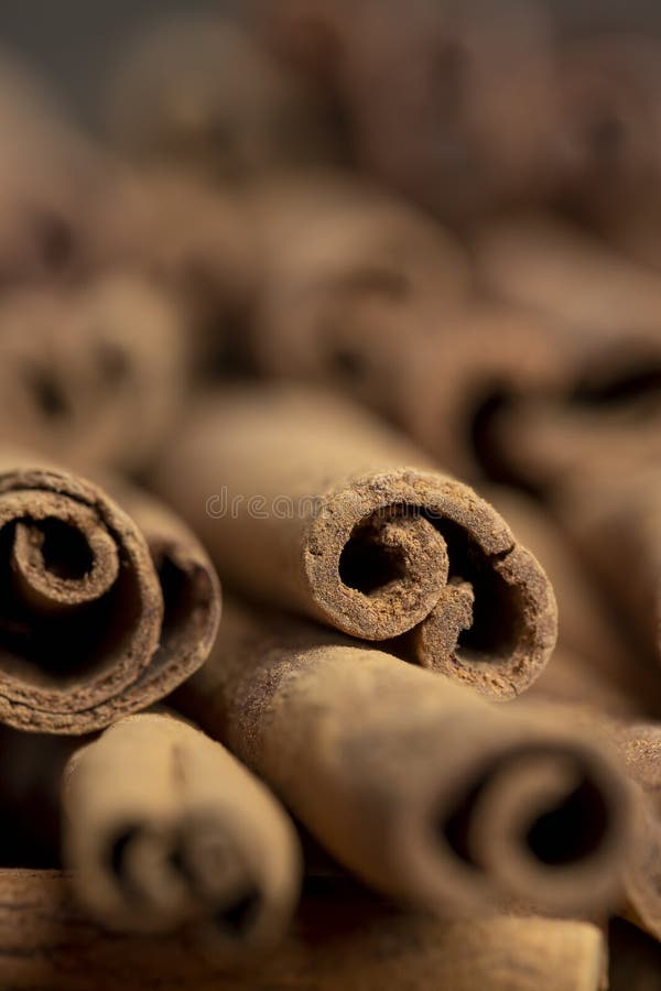 Whole Spice Cinnamon and Powdered Cinnamon on the Table Stock Photo ...