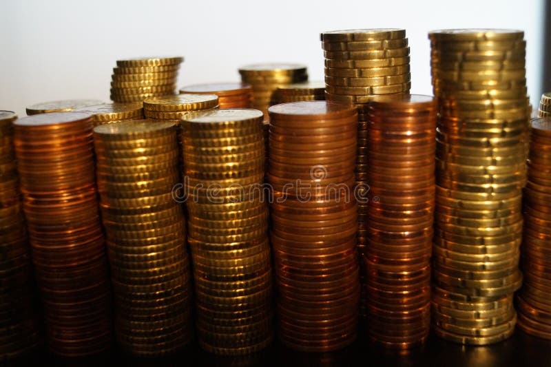 A Packet of Euro Cent Coins Stock Image - Image of money, banking ...