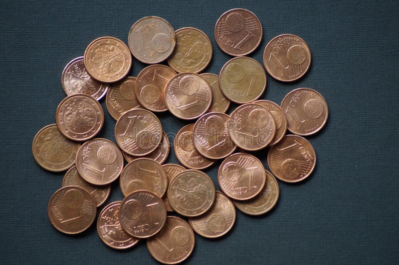 A Packet of Euro Cent Coins Stock Photo - Image of currency, exchange ...
