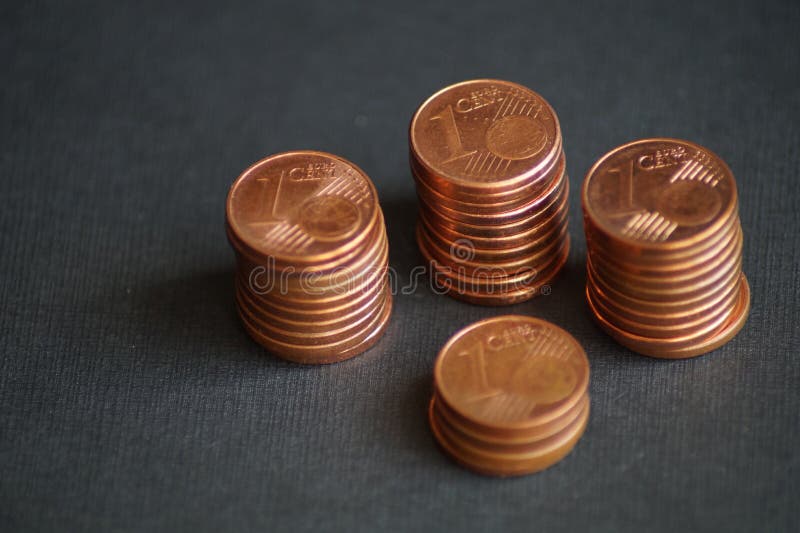 A Packet of Euro Cent Coins Stock Photo - Image of currency, rich ...