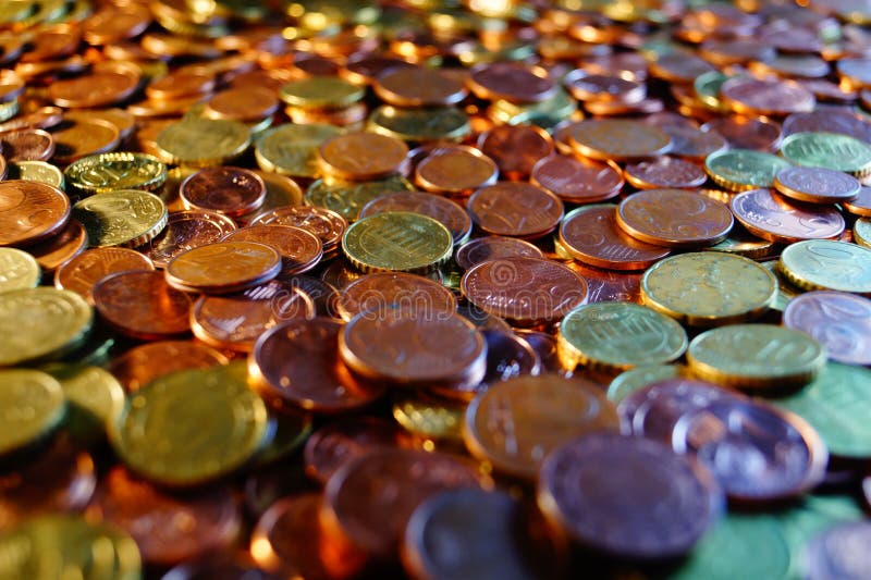 A Packet of Euro Cent Coins Stock Photo - Image of pattern, credit ...