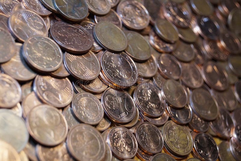 A Packet of Euro Cent Coins Stock Photo - Image of exchange, banking ...