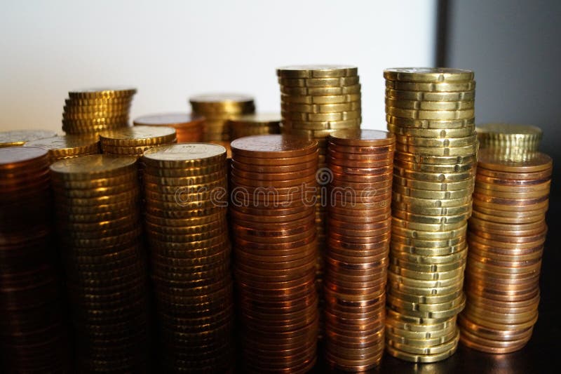 A Packet of Euro Cent Coins Stock Photo - Image of banking, change ...
