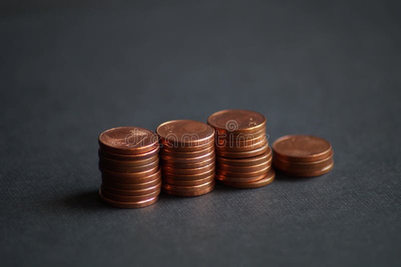 A Packet of Euro Cent Coins Stock Image - Image of coins, savings ...