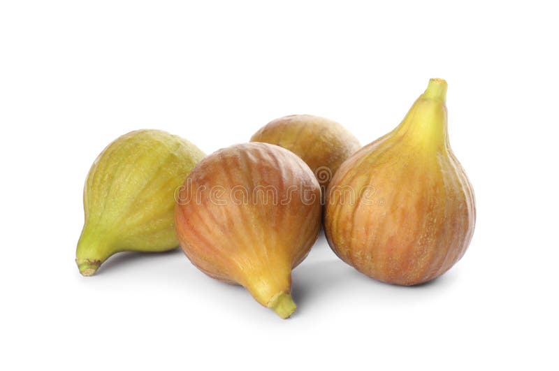 Whole Tasty Ripe Figs Isolated on White Stock Image - Image of culinary ...