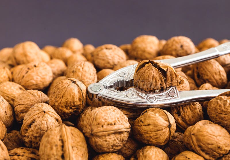 Whole Walnuts Background. Close Up, Top View. Stock Photo - Image of ...