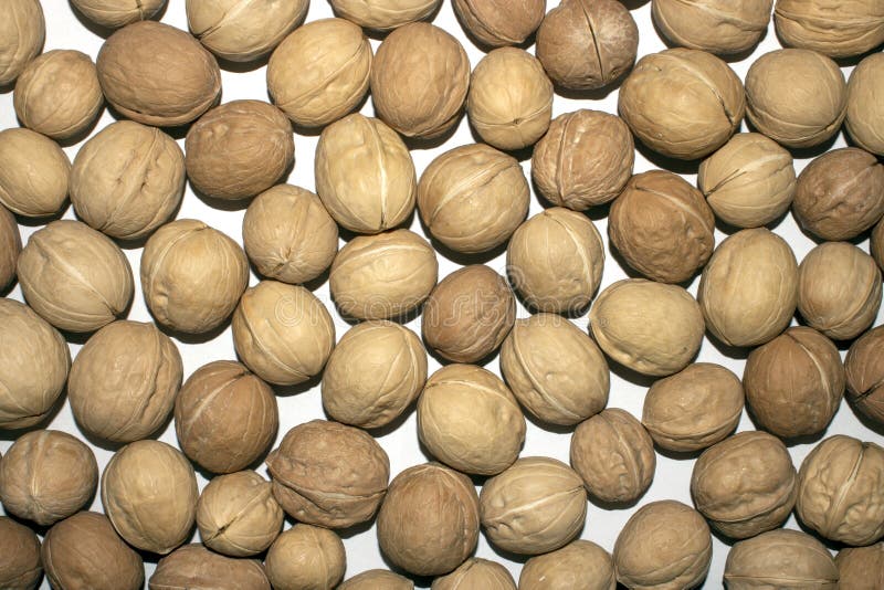 Walnuts with Shells Top View.Walnut Background Close-up.Whole Walnuts ...