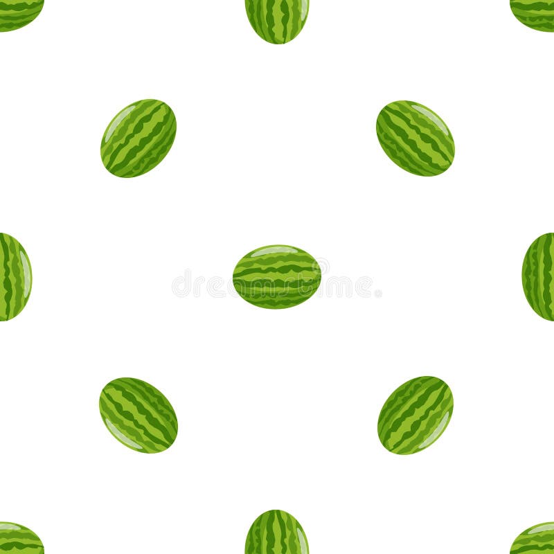 Whole Watermelon Pattern Seamless Vector Stock Vector - Illustration of ...