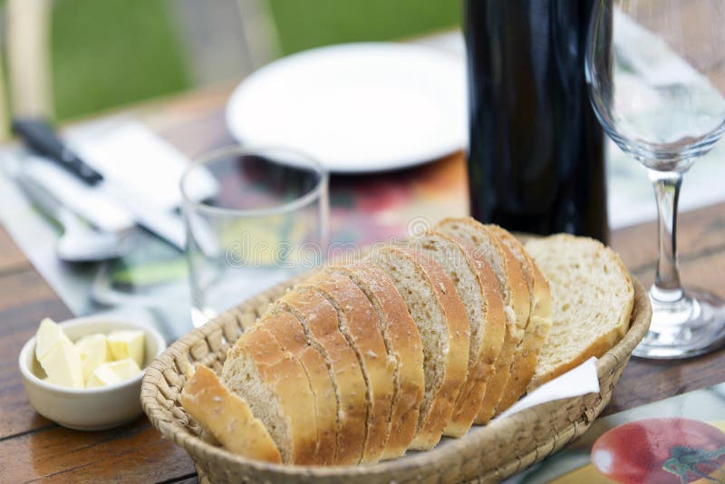 Whole Weave Bread on Dinner Table Stock Photo - Image of blow, drink ...