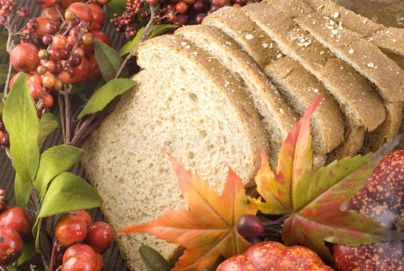 Whole Wheat Bread with Fall Setting Stock Photo - Image of ...