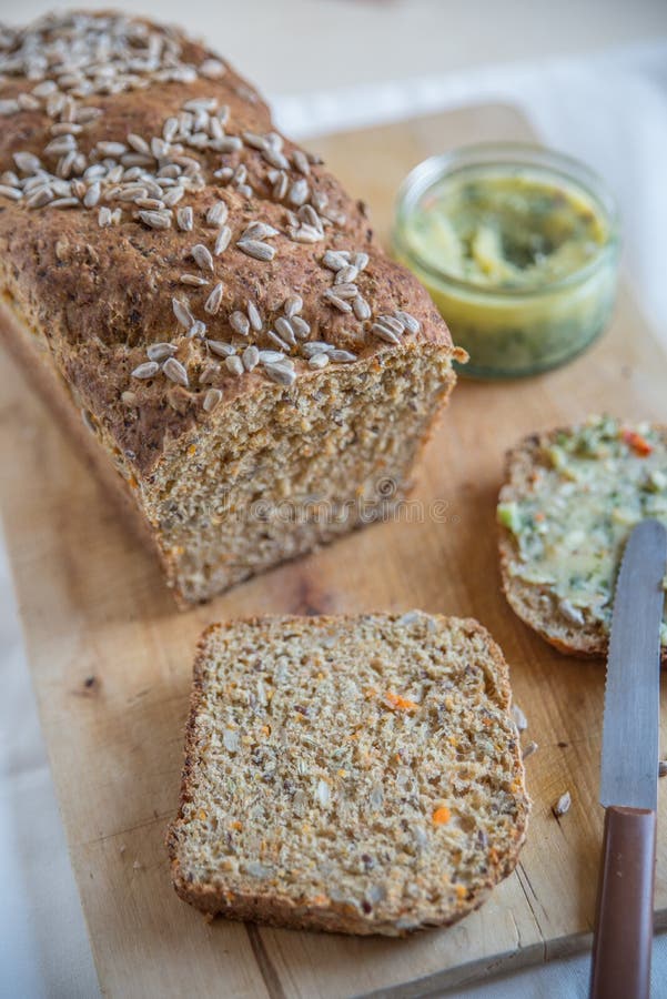 Whole wheat bread stock photo. Image of cereal, flour - 99132924