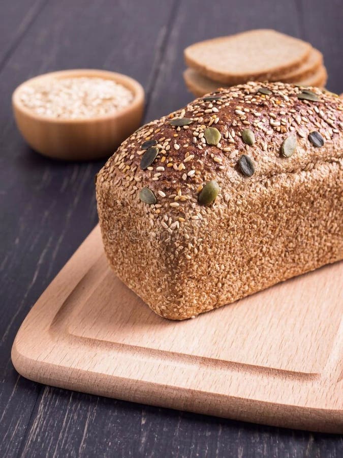 Whole Wheat Bread with Mixed Cereal Healthy Home Cooking Stock ...