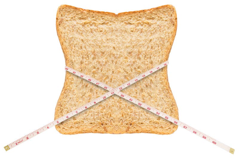 Whole Wheat Bread and Tape Measuring Stock Image - Image of dinner ...