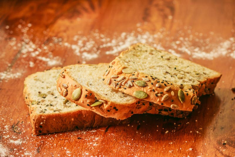 Whole wheat bread stock photo. Image of white, sliced - 109539408