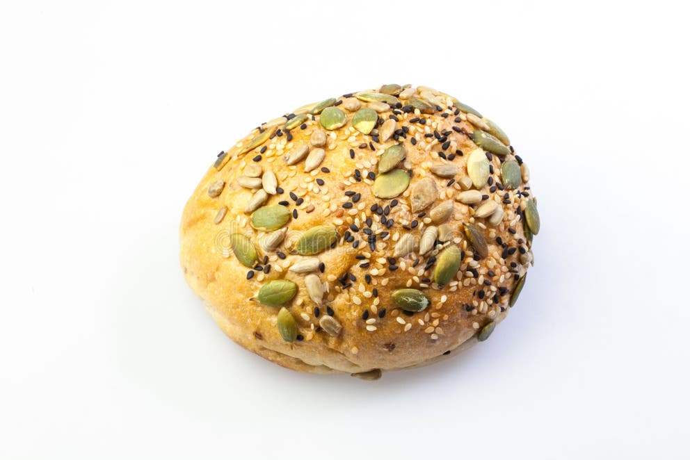 Whole wheat bun stock image. Image of grains, white, meal - 30800233