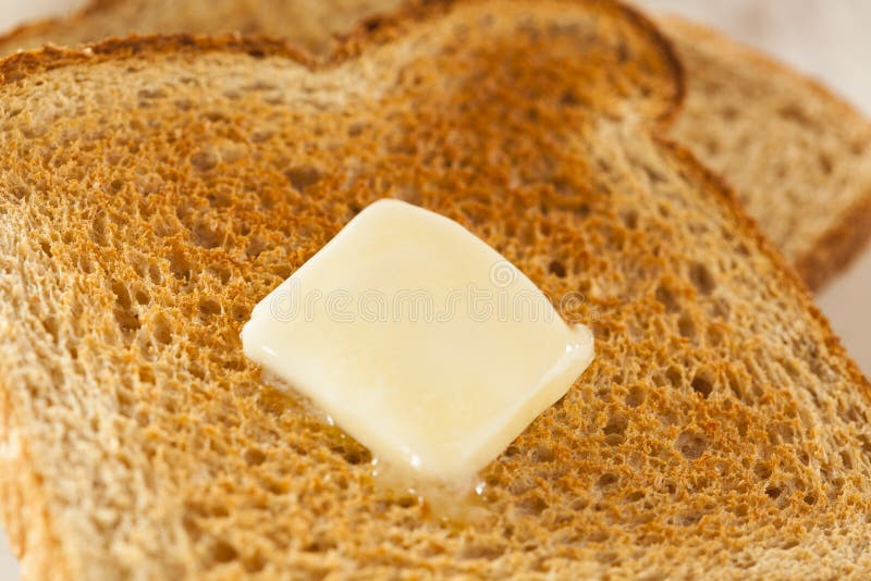 Whole Wheat Buttered Toast stock image. Image of cooked - 32916453