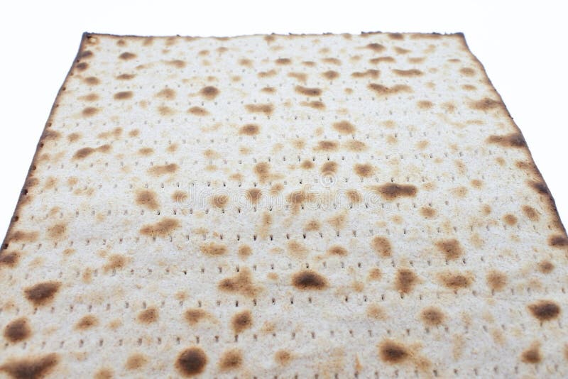 Whole Wheat Matzo Flat Bread Isolated on White Background Stock Image ...