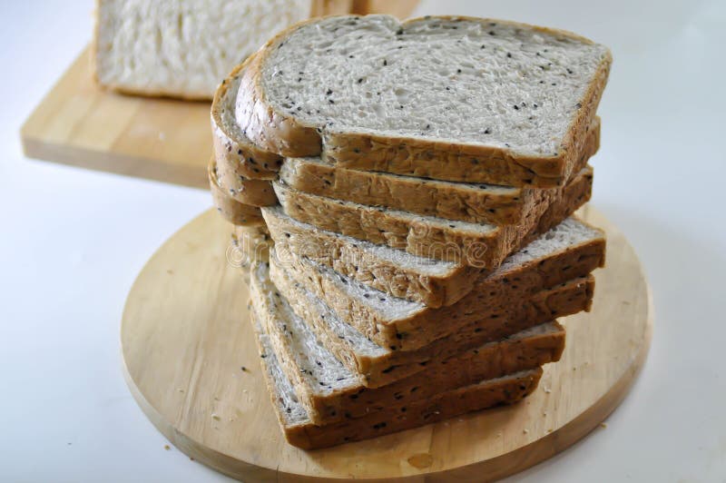 Whole Wheat Sesame Bread or Whole Wheat Bread with Black Sesame ,whole Wheat Bread Stock Photo ...