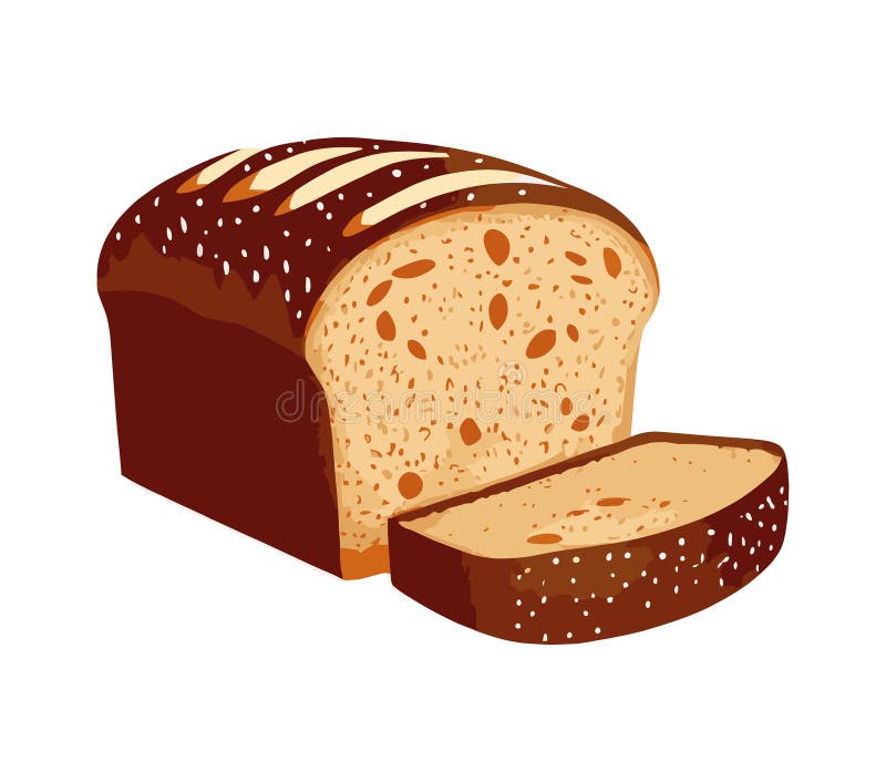 Whole wheat sliced bread stock vector. Illustration of delicious - 273168154