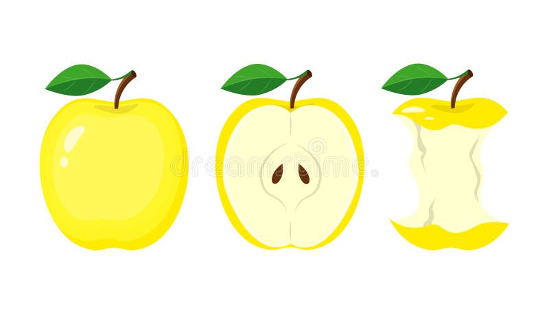 Half Bitten Apple Stock Illustrations – 253 Half Bitten Apple Stock ...