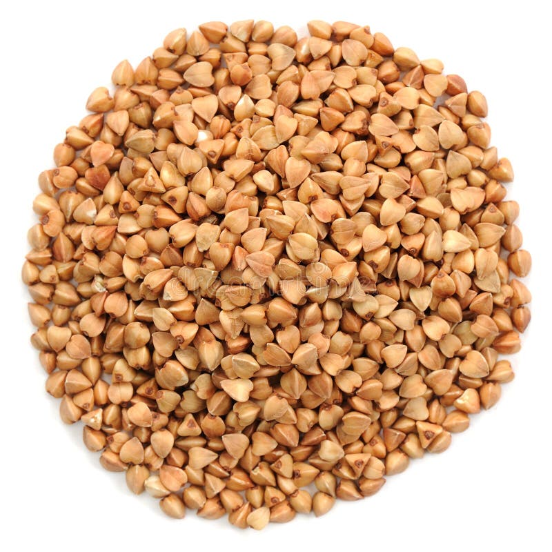 Wholegrain Buckwheat In Round Heap Shape, Isolated Stock Image - Image ...