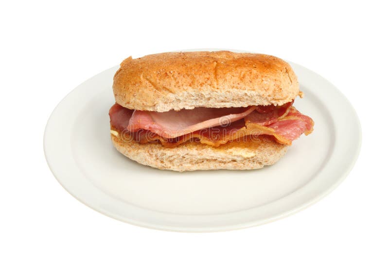 Bacon Bap stock image. Image of butter, roll, bacon, pork - 15510033