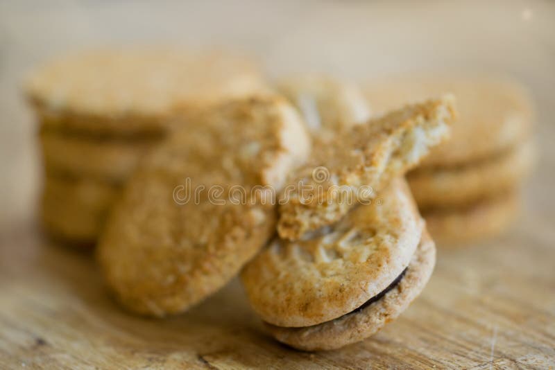 Wholemeal bran biscuits stock photo. Image of cereal - 107656960