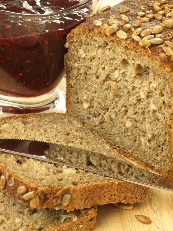 Wholemeal bread, close-up stock photo. Image of closeup - 25167254