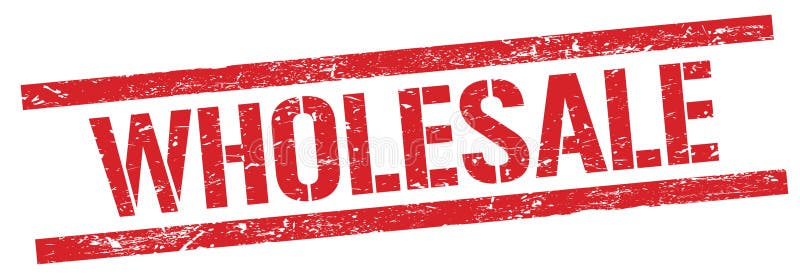 WHOLESALE Text on Red Grungy Rectangle Stamp Stock Illustration ...