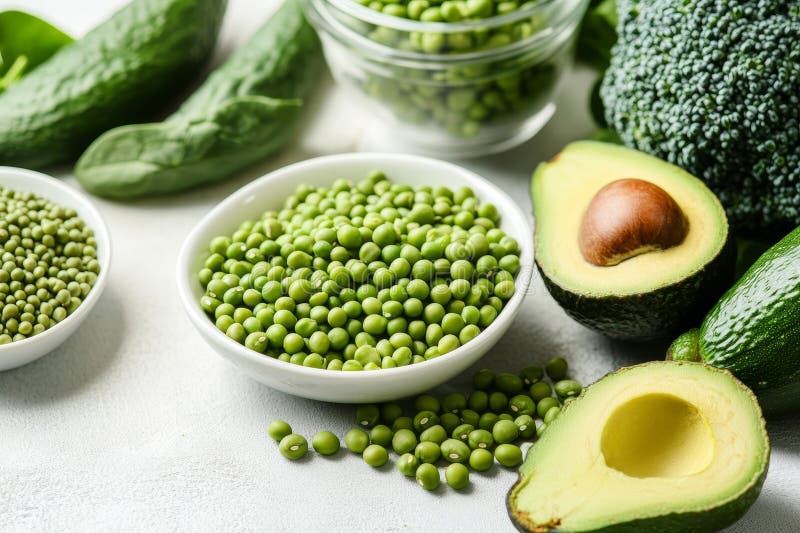 Wholesome Vegetarian Green Foods a Nutritious Selection of Plant Based ...