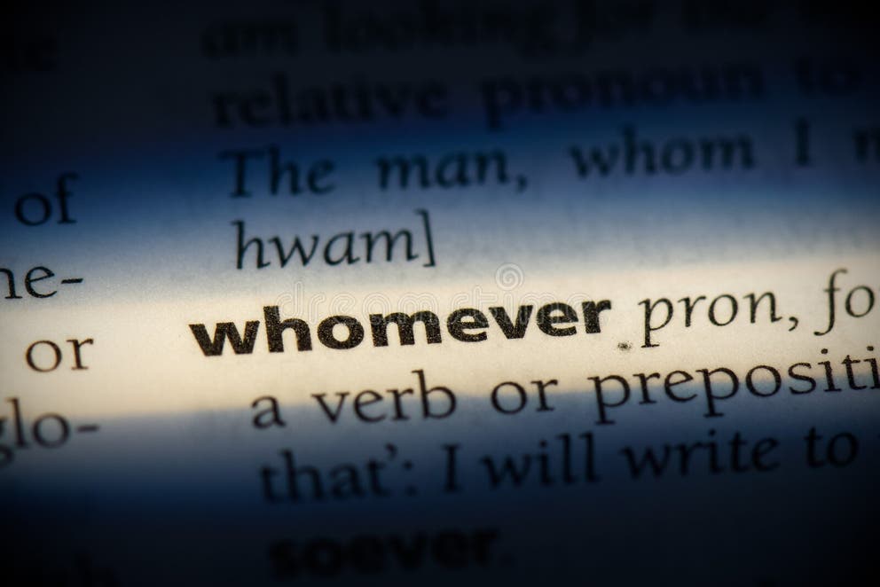 Whomever stock photo. Image of minimal, etymology, dictionary - 161577272