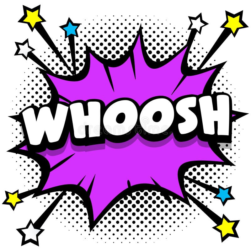 Whoosh Pop Art Comic Speech Bubbles Book Sound Effects Stock Vector ...