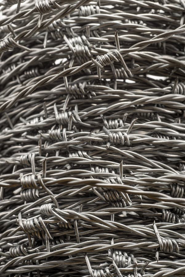 Whorl of Barbed Wire Forming a Coil Stock Image - Image of abstract ...