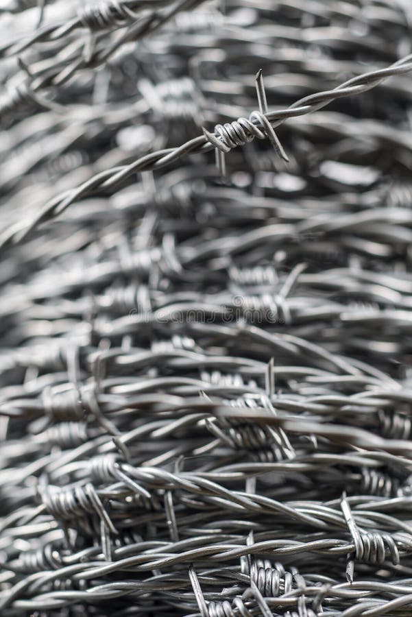 Whorl of Barbed Wire Forming a Coil Stock Photo - Image of metal, chain ...