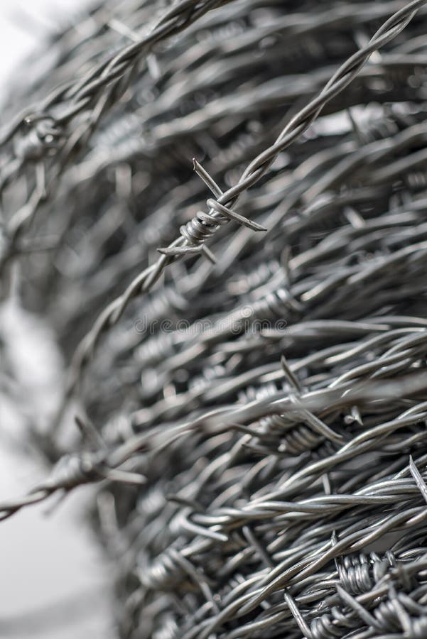 Whorl of Barbed Wire Forming a Coil Stock Image - Image of home ...