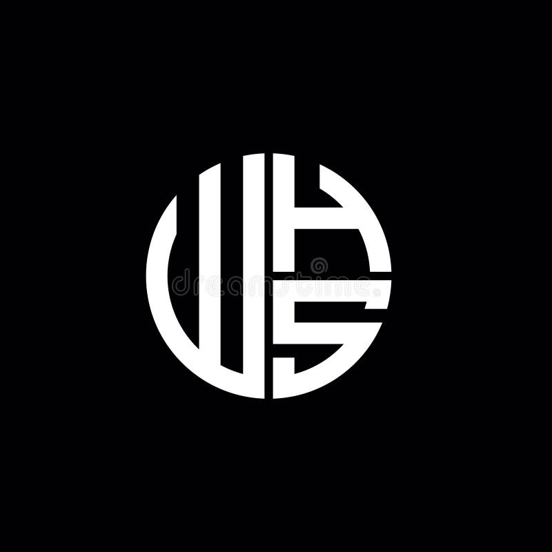 WHS Logo WHS Icon WHS Monogram WHS Letter Minimalist Circle Flat Unique ...