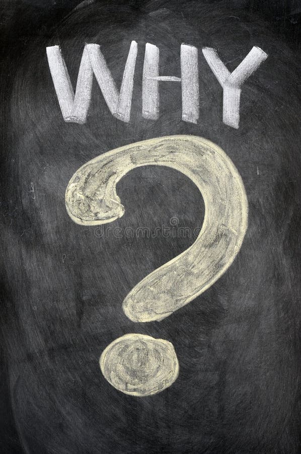 WHY with a Big Question Mark Stock Illustration - Illustration of ...