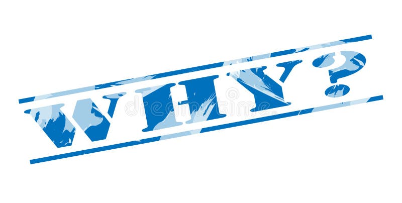 Why blue stamp stock illustration. Illustration of icon - 97561810