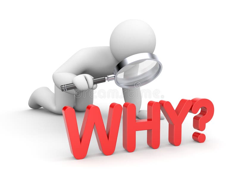 Why? Business metaphor stock illustration. Illustration of mark - 47102848